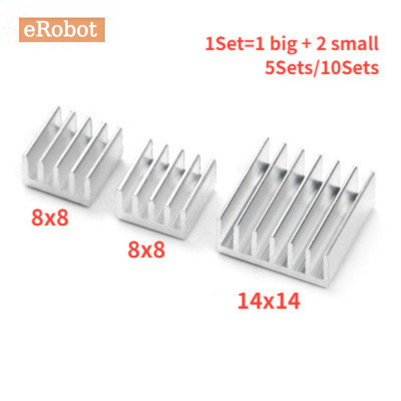 Raspberry Pi 3 Heat Sink Aluminum Cooler Radiator Heatsinks with Double ...
