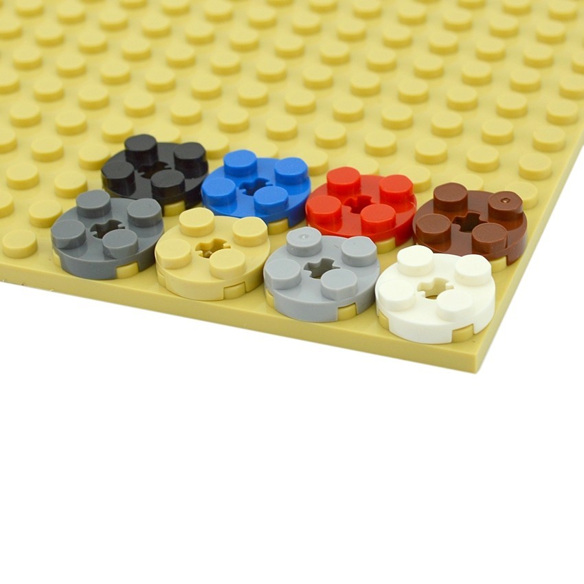 20PCS Building Blocks MOC Parts DIY 2x2 Round plate with cross shaft ...