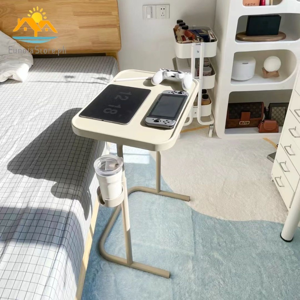 Adjustable Folding Side Table Lift Small Coffee Table Mobile Side Table Bedroom Bedside Table ...