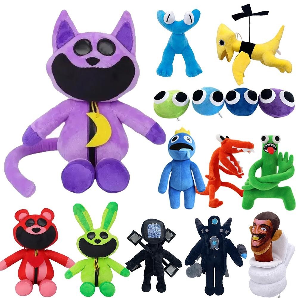 Smiling Critters Plush Skibidi Toilet Cyan Doll Cat Nap Catnat Accion ...