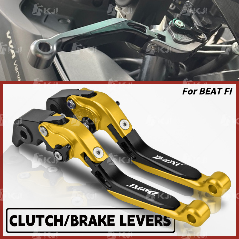 For Honda BEAT FI 110 Brake Lever Set Adjustable Folding Handle Levers ...