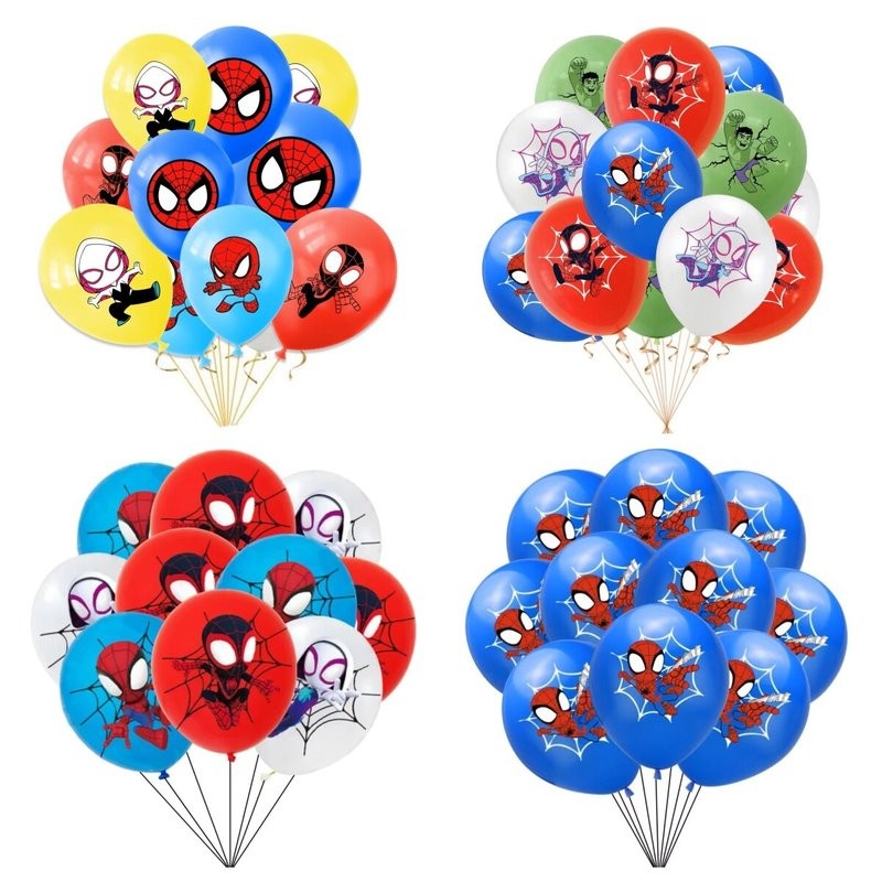 Spidey and His Amazing Friends Latex Balloons Cartoon Superhero ...