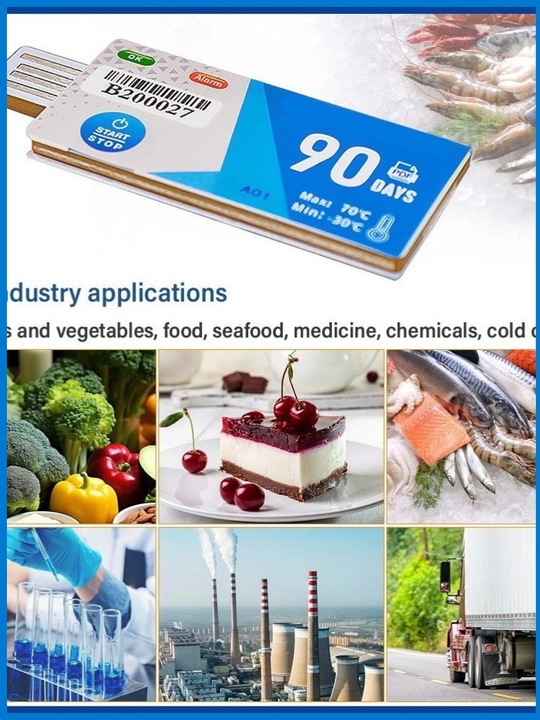 90 Days USB Interface Temperature Logger Data Logger for Warehouse ...