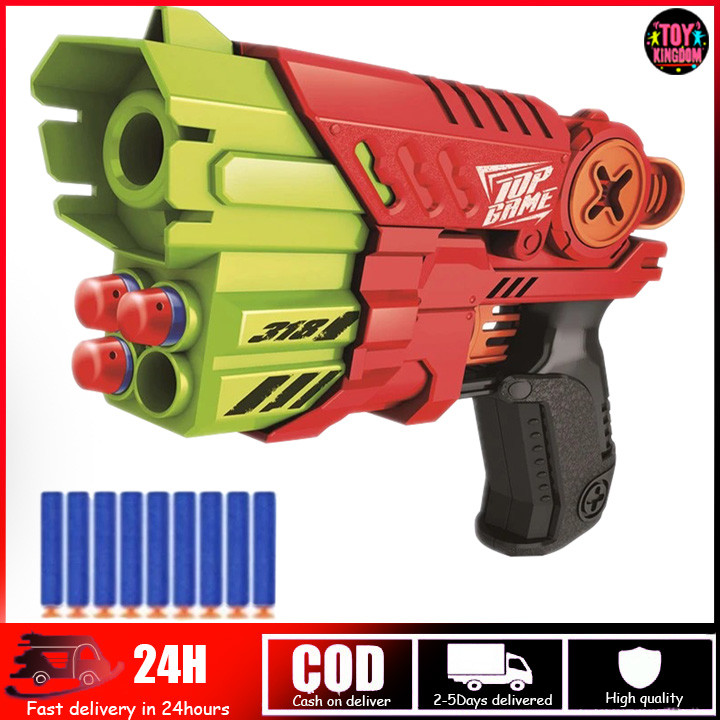 Air Soft Gun With 9 Pcs Soft Gun Toy Bullets Gun Toy Funny Manual ...