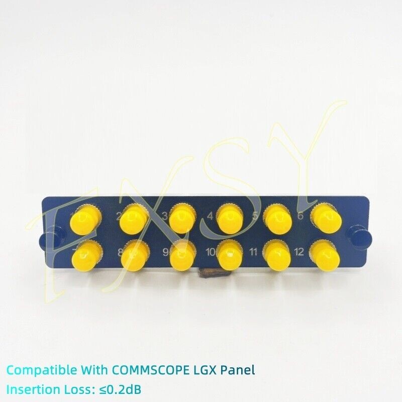 Fiber Optical Adapter Panel with 12 ST Simplex SM OS2 Compatible ...