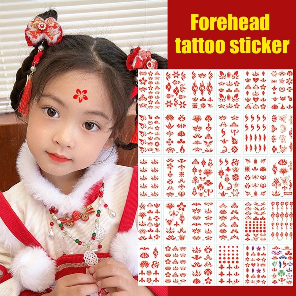 Ancient Costume Forehead Flower Patch Between Eyebrows Tattoo Hanfu ...