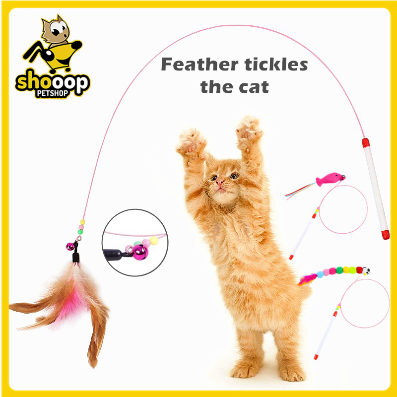 Cat Toys Pet Cat Teaser Toys Cat Teaser Stick Cat Interactive Toys ...