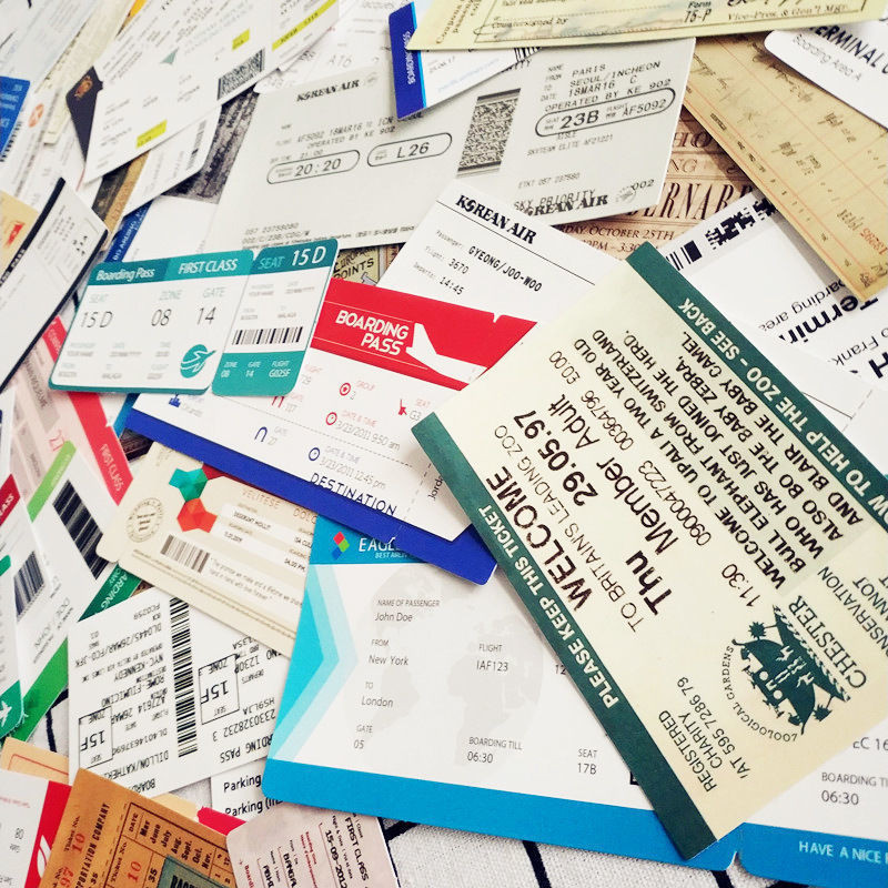 BIG size Zinc Label Vintage retro Flight Ticket POSTAGE Mountain Fuchi ...