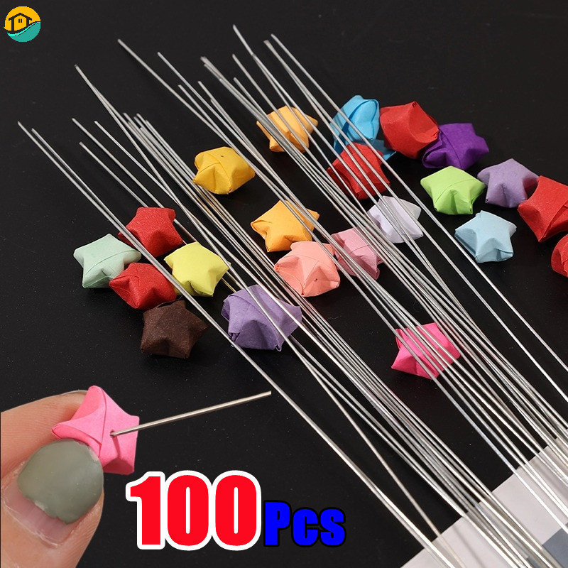 100Pcs Wire Floral Flower Stem Florist Arrangement DIY Artificial Star ...