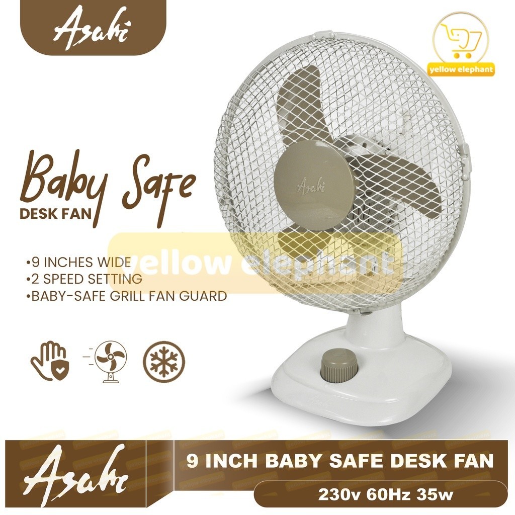ASAHI BG 9002 Desk Fan | Fan 9" for Children Safety Fan | Shopee ...