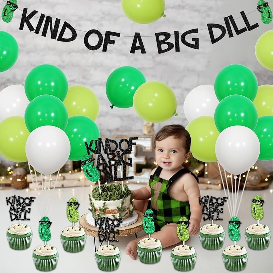 JOLLYBOOM Pickle Themed Party Decorations Funny Dill Pickle Birthday ...