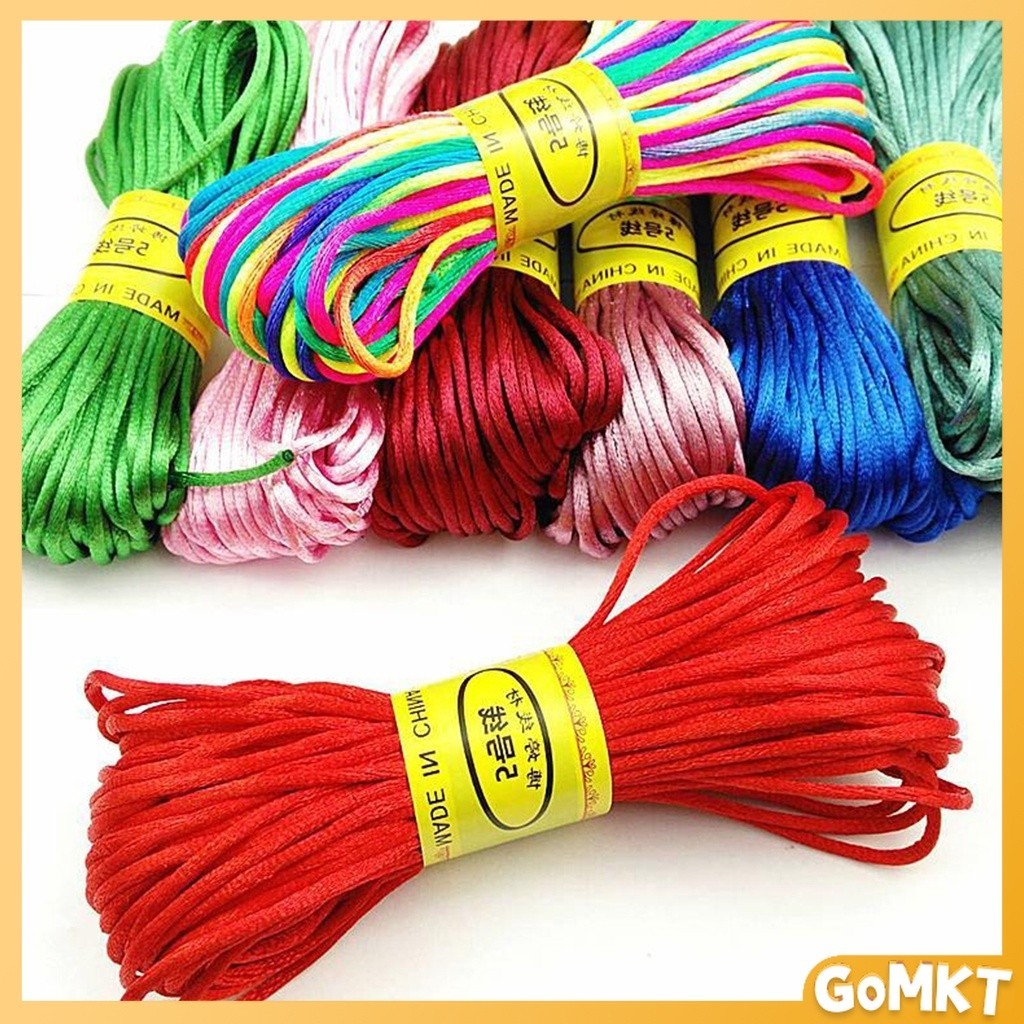 G.M. DIY Chinese Knot Weaving Rope 2.5mm Width Polyester Braided Long ...