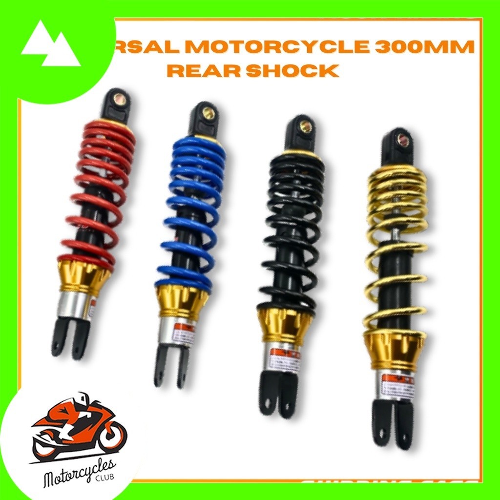 UNIVERSAL MOTORCYCLE REAR SHOCK 300MM FOR MIO I 125 / BEAT / CLICK / SKYDRIVE [HURRICANE SPEED ...