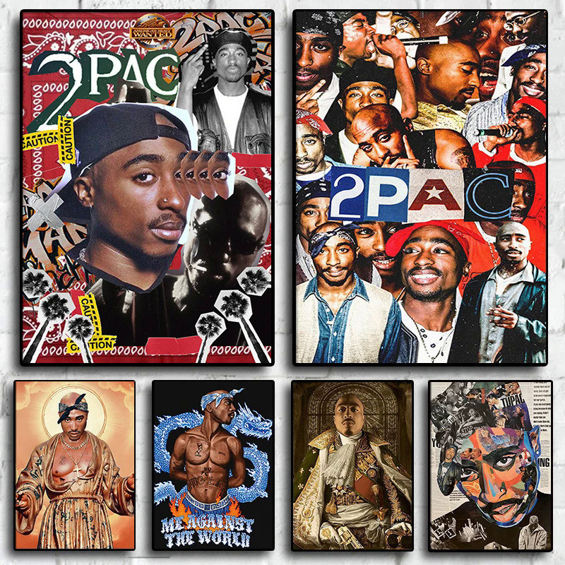 Famous Hip Hop Rapper 2PAC Tupac Star Poster Canvas Painting and Print ...