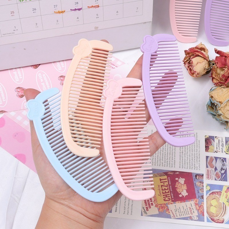 Girls Solid Color Hair Comb - Anti-Static, Mini Portable - Hair Styling ...