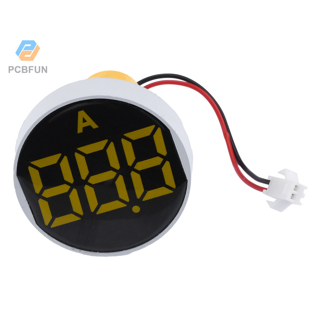 Pcbfun 49MM Round LED Digital Ammeter Current Tester 0-100A Ammeter ...