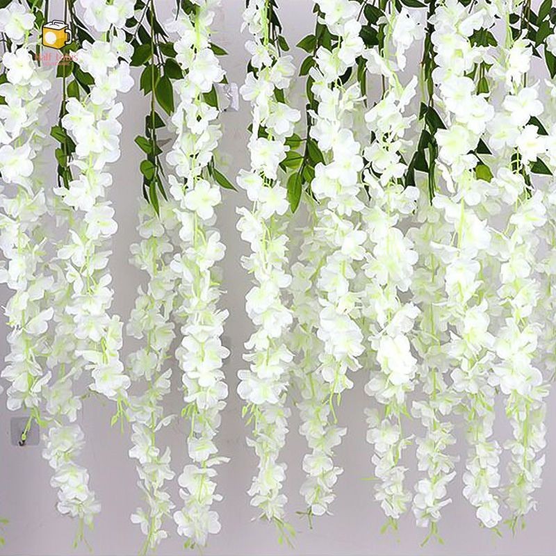 HAL ️Artificial Flowers Leaves Rattan Simulation Wisteria Vine Indoor ...