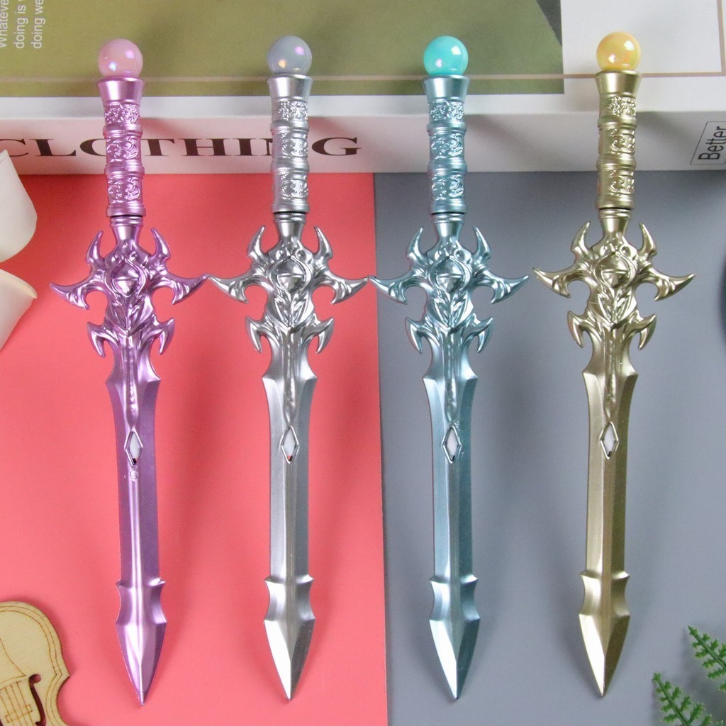 Sword neutral pen, black gel pen, cute weapon-shaped pen, student ...
