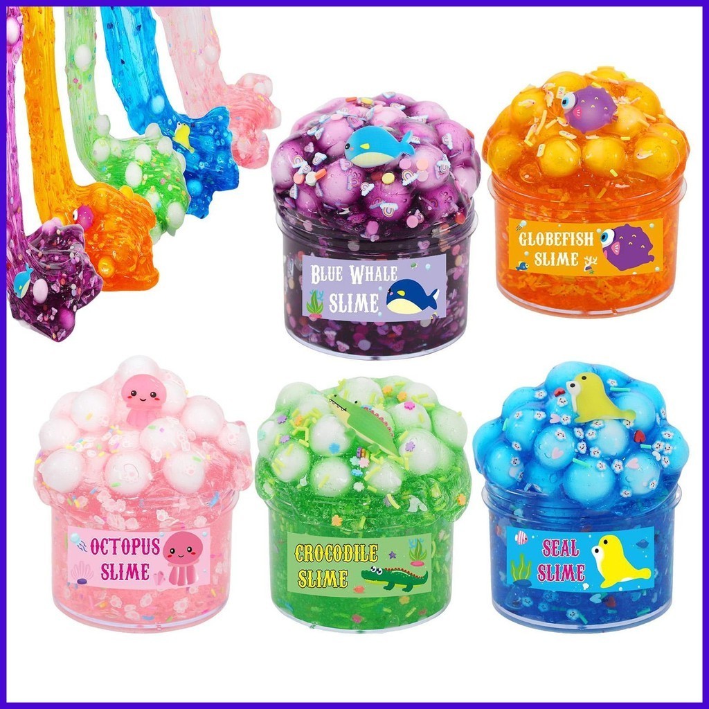 Clear Crunchy Slimes Fluffy Cube and Jell Slimes Kit Crunchy Clear ...