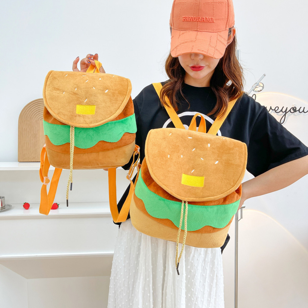 Little Red Book Same Style Burger Backpack Cute Cartoon Student Small ...