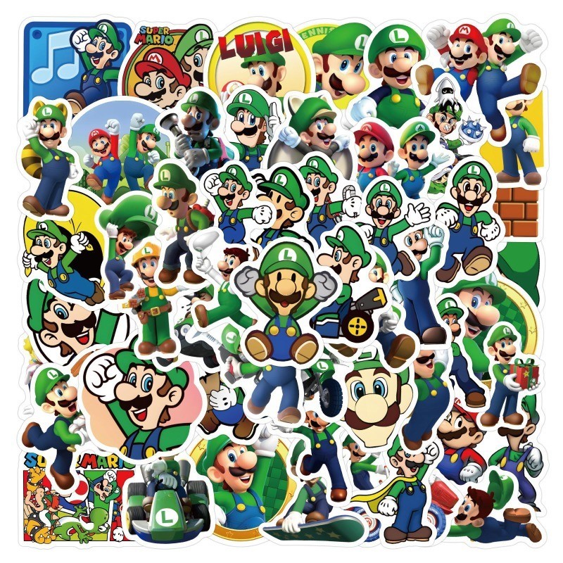Mario Luigi Stickers 60Pcs/Set Waterproof Stickers Decal for Toys | Shopee Philippines