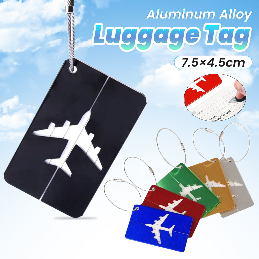 MM Luggage Tag Aluminum Alloy Anti-loss Label Aircraft Baggage Tag ...