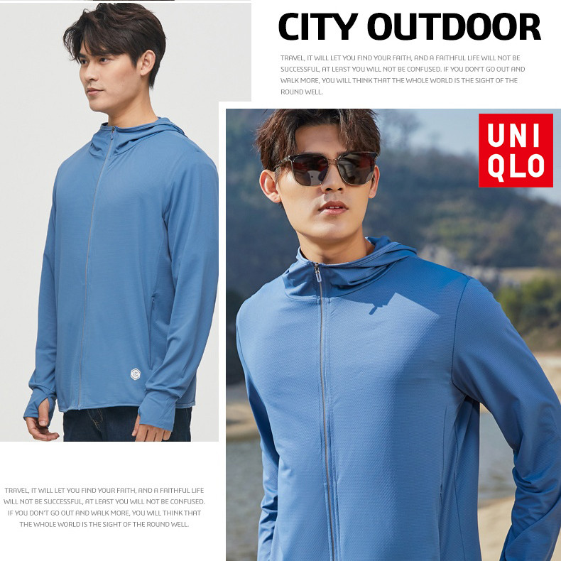 Uniqlo UPF50+ Outdoor UV Resistant Jacket, Summer Couple Sports Sunscreen Jacket, Lightweight ...