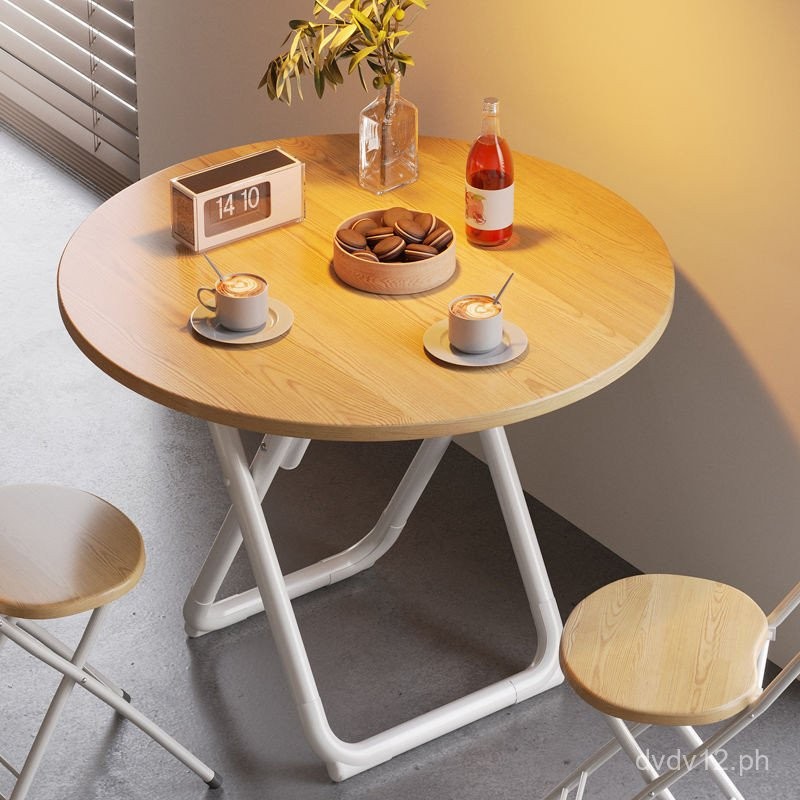 Foldable Table Dining Table for Home Small Apartment Simple Round Table ...