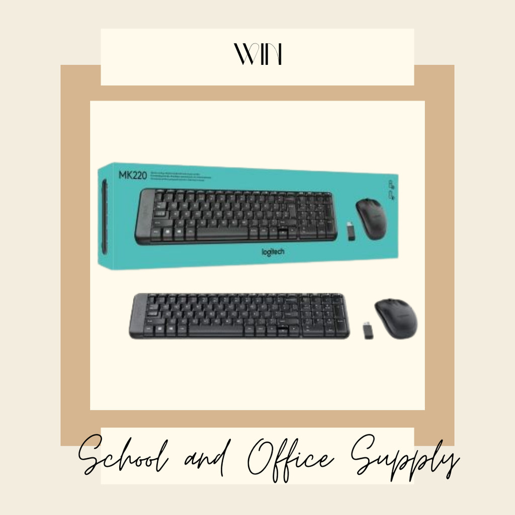 Logitech Mk220 Wireless Keyboard And Mouse Combo Black Shopee Philippines