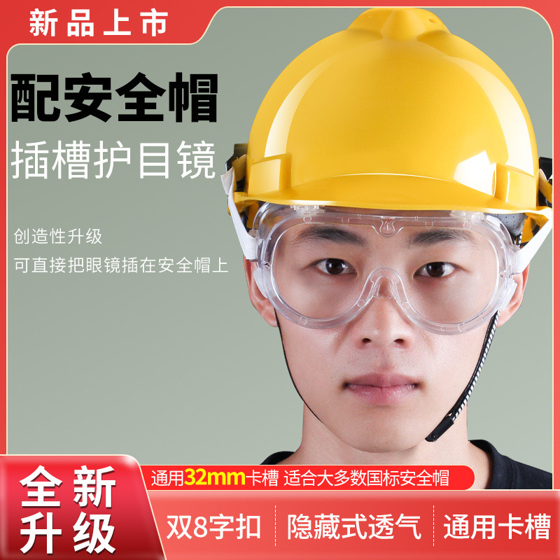 Safety Helmet Goggles Eye Protection Glasses Transparent Industrial ...