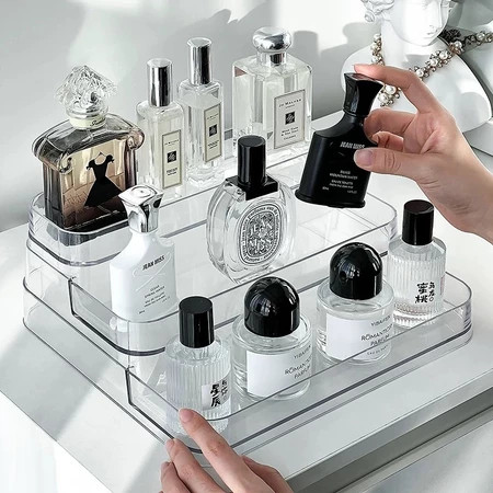 3 Tier Perfume Desk Display Stand Makeup Storage Rack Cosmetic Display ...