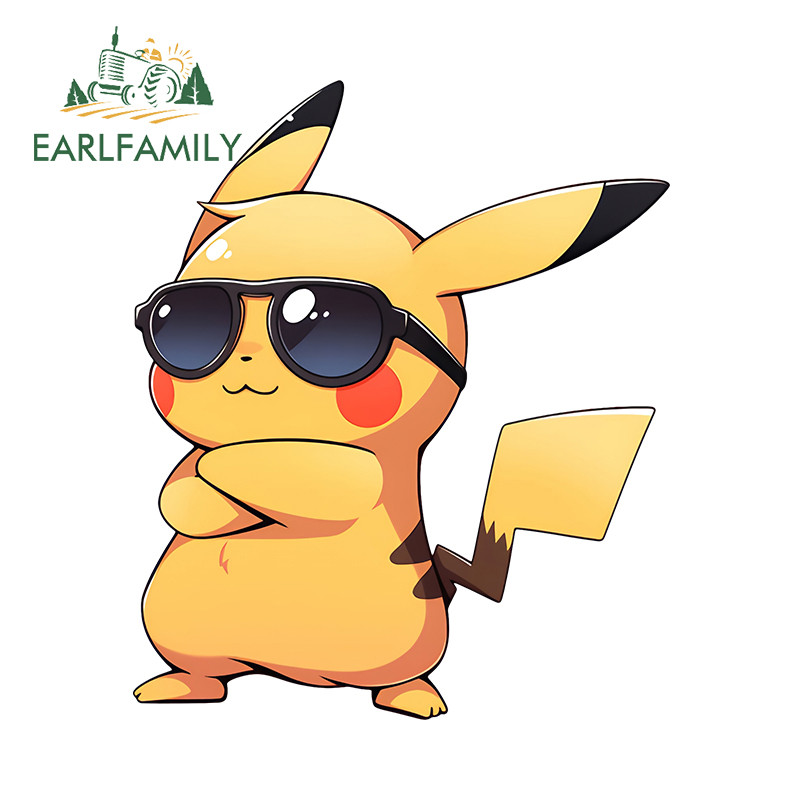 EARLFAMILY Pikachu Car Stickers Personality Water Bottle Motorcycle ...