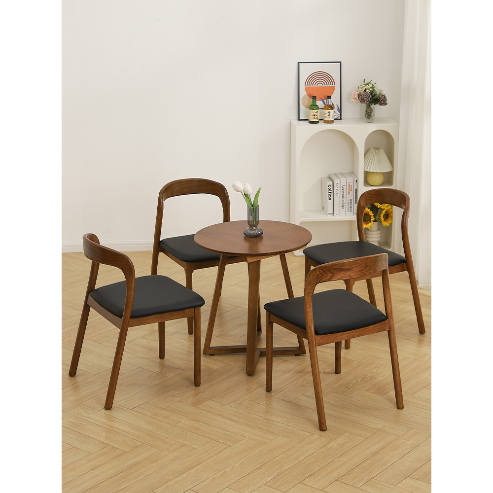 Light Luxury Simple Solid Wood Coffee Table Set for Cafes and Milk Tea ...
