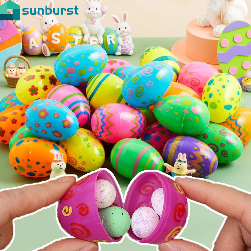Easter Party Decoration Supplies - Easter Egg Color Fillable Opening ...