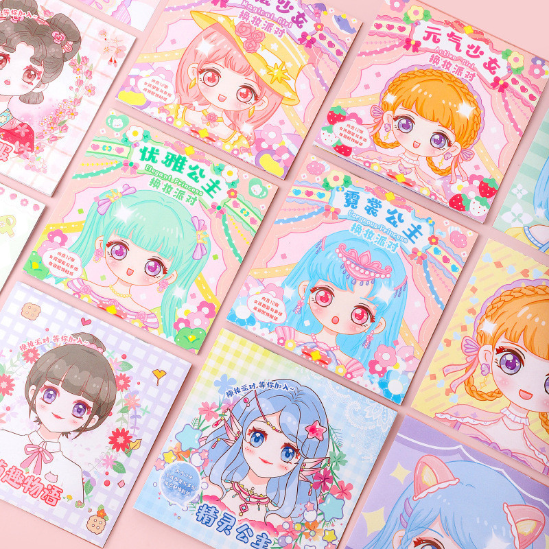 Princess Dress Up Sticker Book For Kids Girls 3-6Y Handbook Educational ...