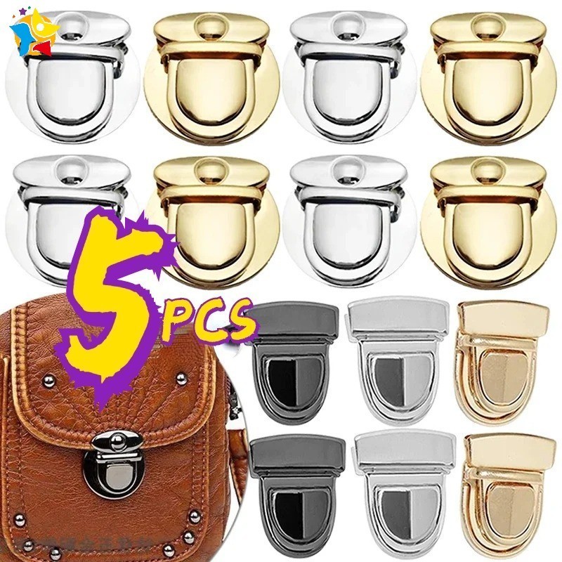1/5Pcs Durable Metal Locks Bag Clasp DIY Catch Buckles for Handbags ...