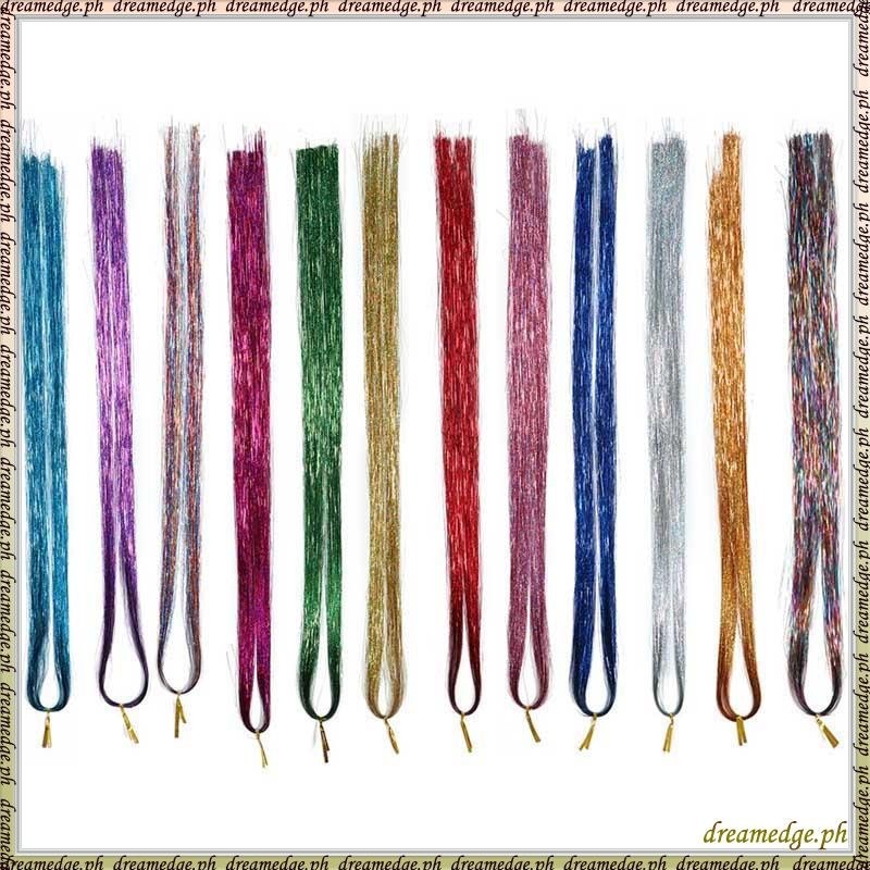 [S D K G] Hair Tinsel Strands Kit, Tinsel Hair Extensions, Fairy Hair ...