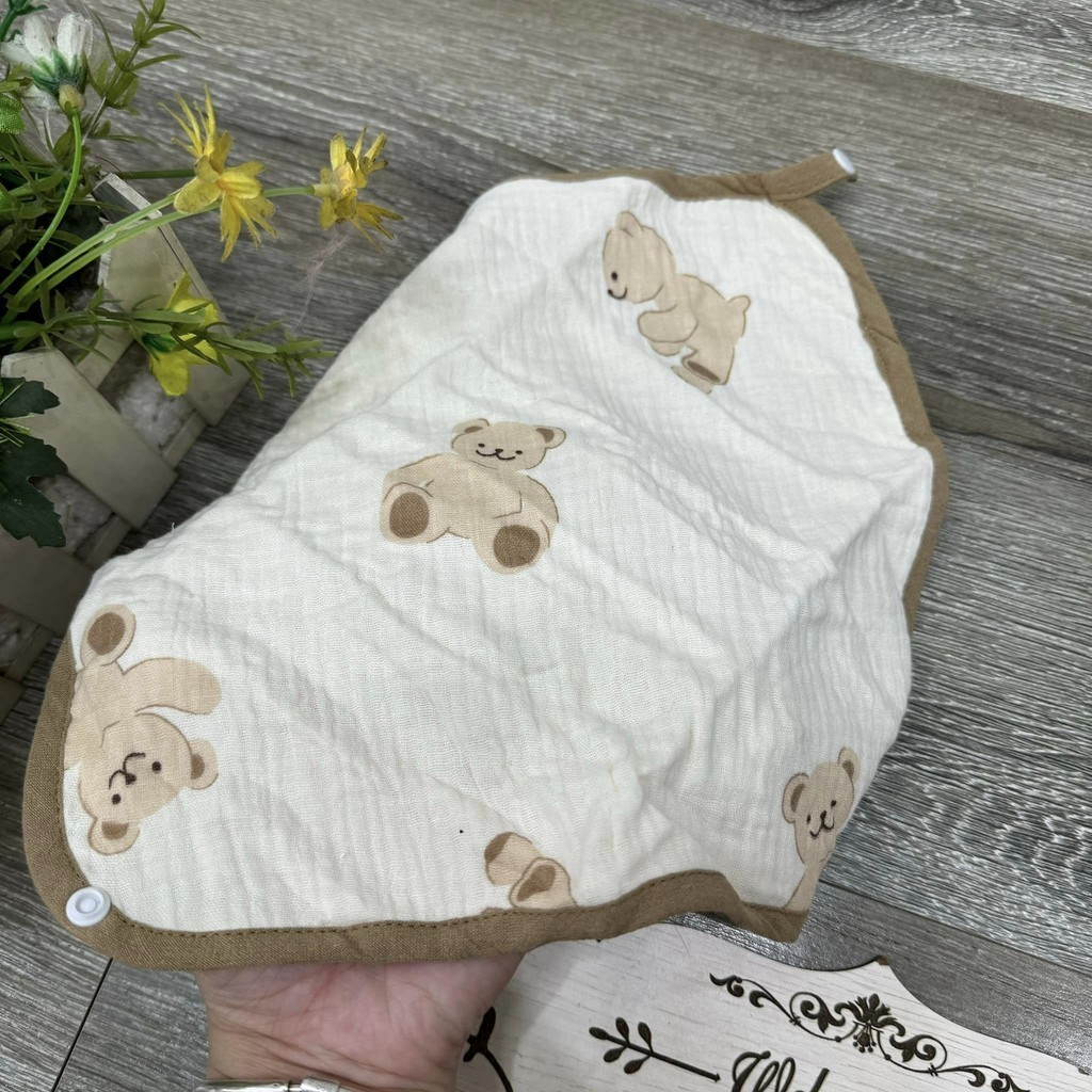 Set of 5 4-layer Muslin multi-purpose bibs, size 30x30cm for babies ...
