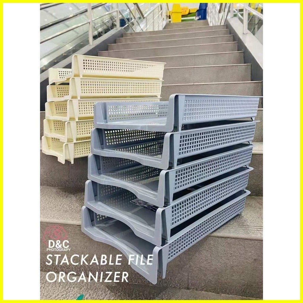 5 LAYER Plastic Paper Organizer Tray, Stackable File Document | Shopee ...