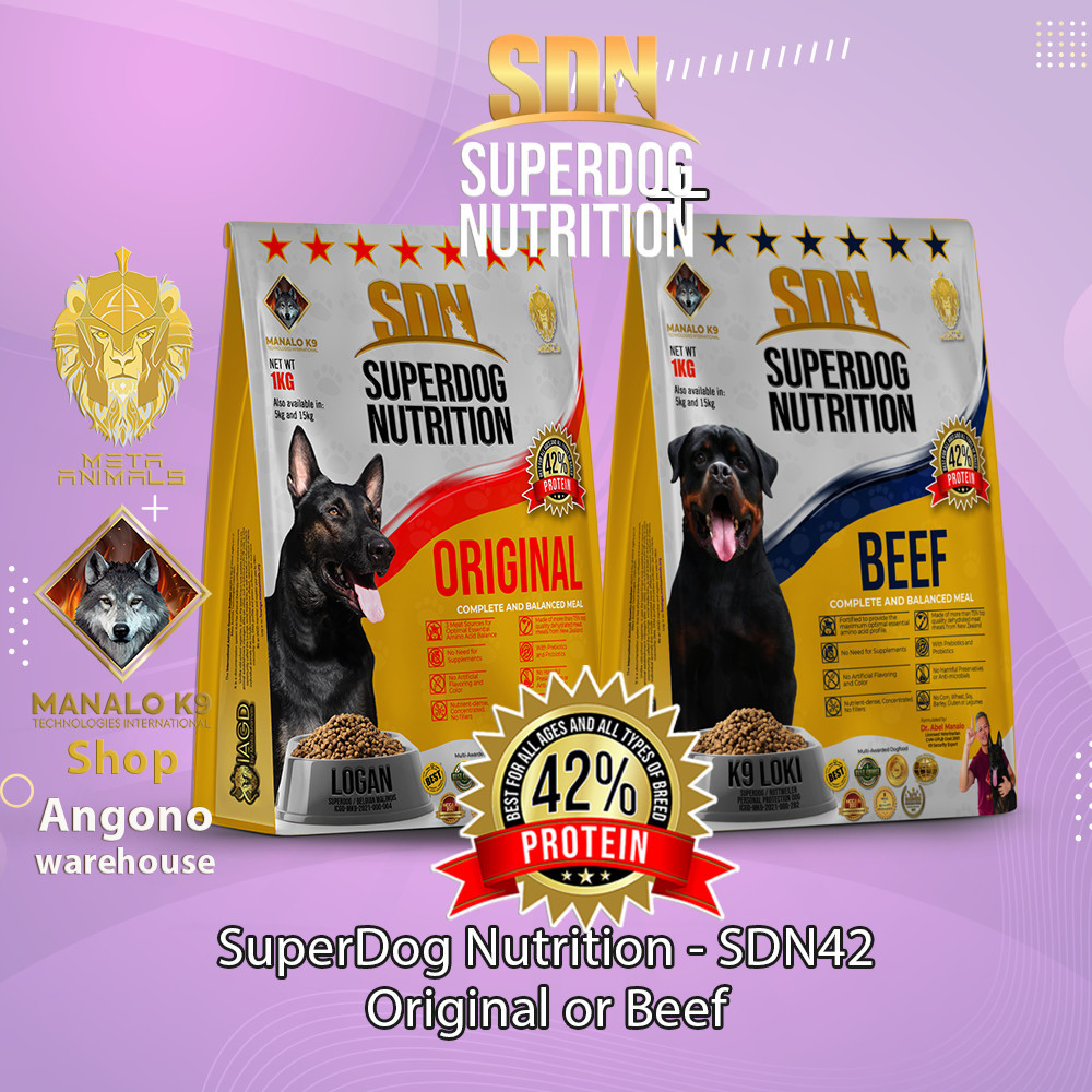 SUPERDOG NUTRITION - SDN42-Orginal (1KG) or SDN42-Beef (1KG) | Shopee ...