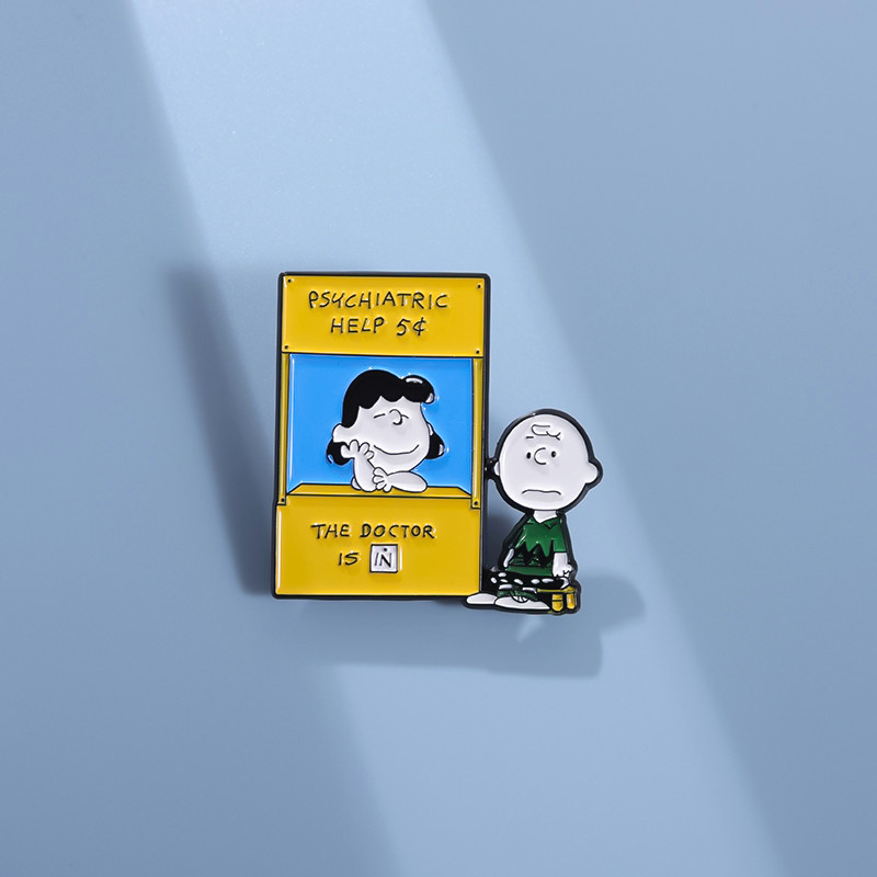 Cartoon Peanuts Enamel Pins Brooches Anime Snoopy Brooch Funny Manga ...
