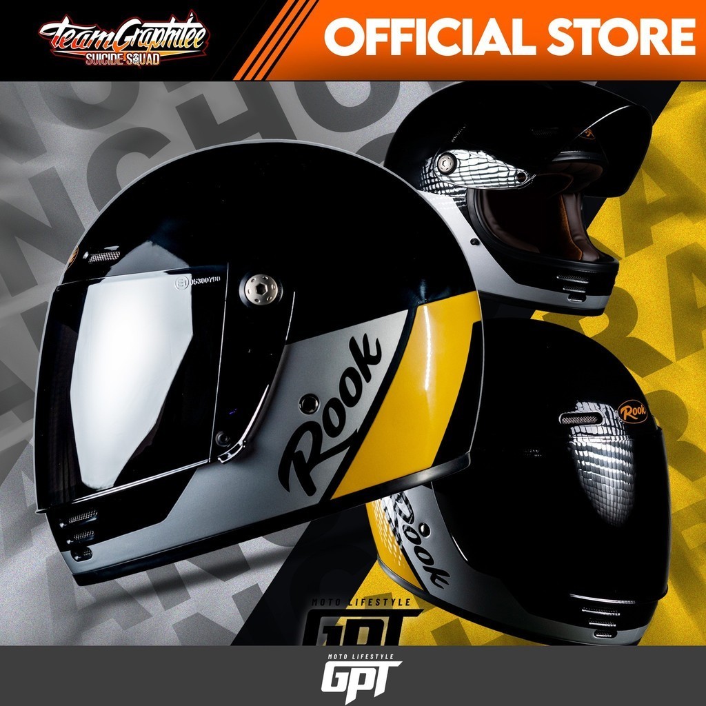 ROOK V152 ANCHORAGE FULL FACE SINGLE VISOR WITH FREE CLEAR LENS ...