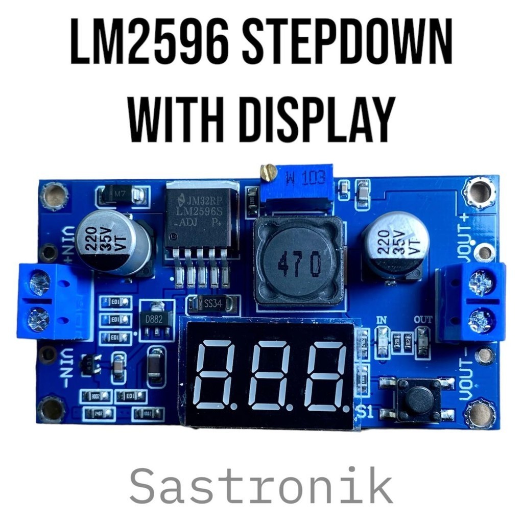 Lm2596 With Display DC Adjustable Step Down Buck 7 Segment Voltmeter ...