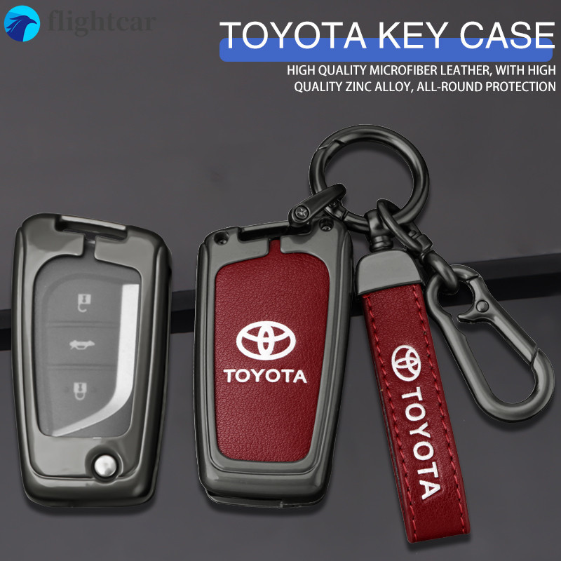 （FT）Flip Car Key Fob Cover Case Shell Keychain For Toyota Fortuner ...
