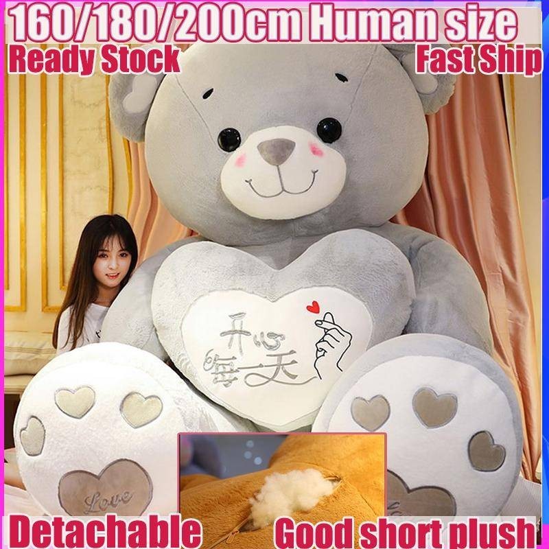 In stock 100/120/150/180cm Cute Teddy bear plush stuffed toys for human ...
