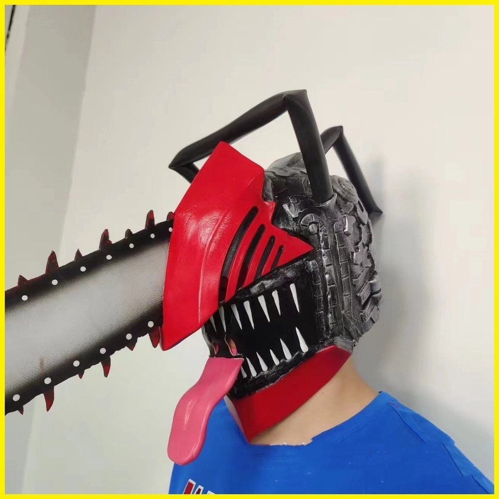 Chainsaw Man Headgear Denji Cosplay Costume Chainsaw Mask Arm Halloween ...