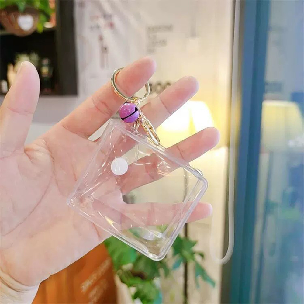 Transparent Coin Purse Card Holder Waterproof PVC Keychain Wallet Small ...
