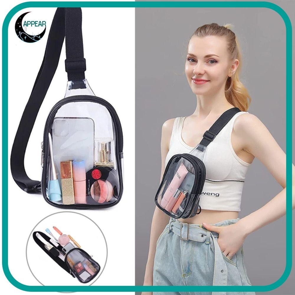 APPEAR Sling Bag, Waterproof PVC Crossbody Bag, Transparent Fanny Pack ...