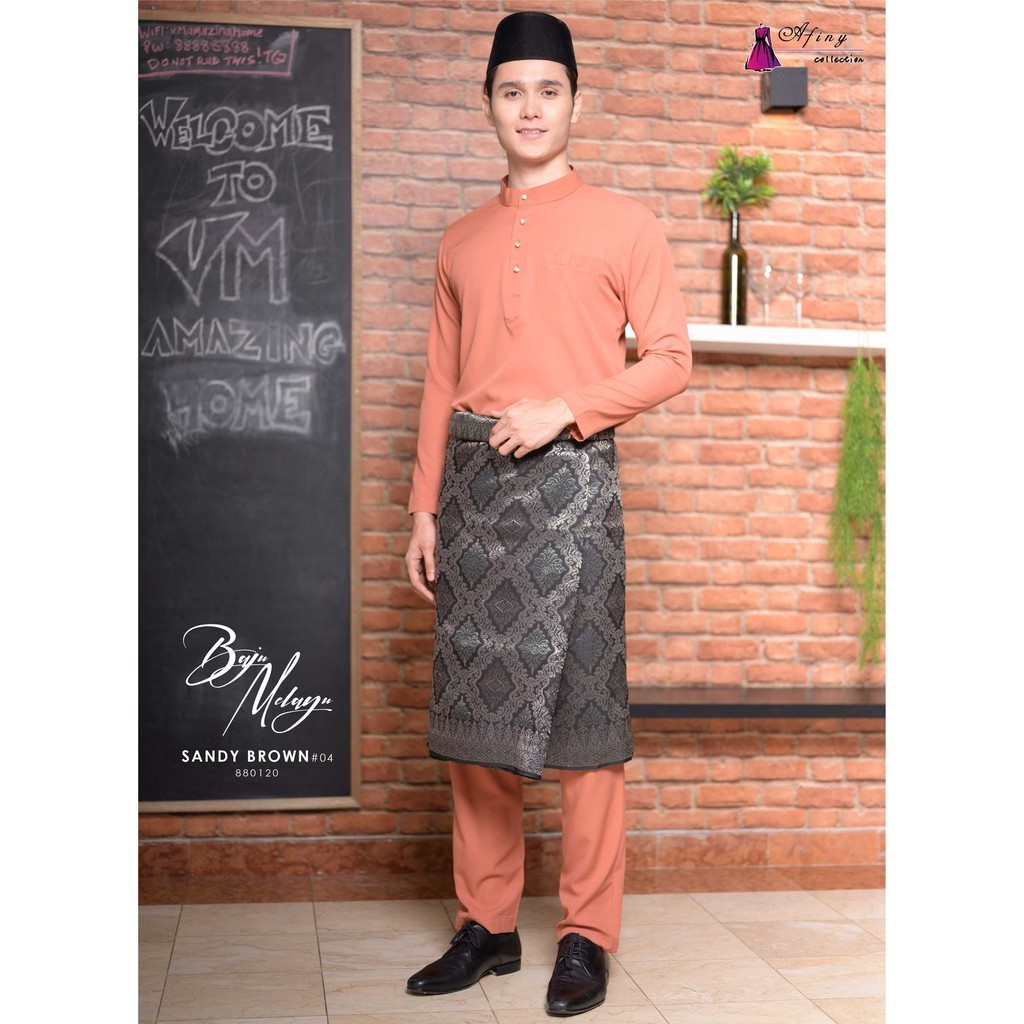 BAJU MELAYU SLIM FIT EXCLUSIVE CEKAK MUSANG BAJU RAYA 2024 ARMY GREEN ...
