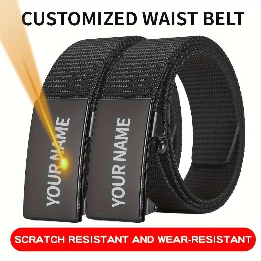 Custom Engraved Men Waist Strap Belt Personalized Alloy Buckle Belts ...